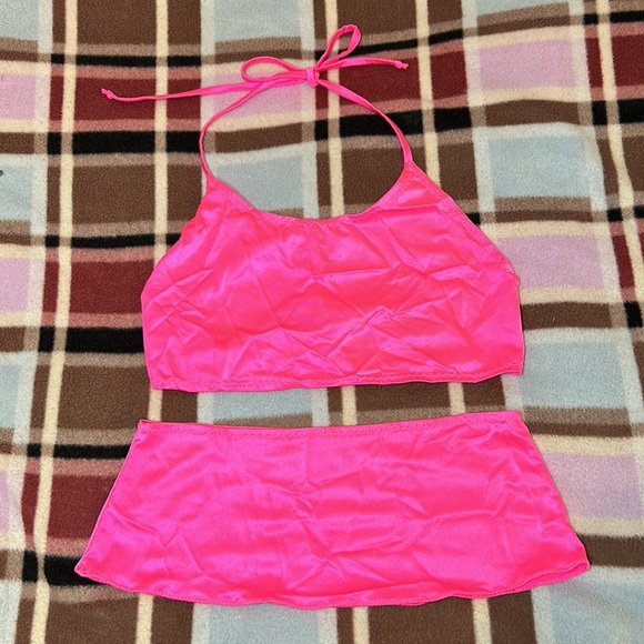 Other | New Hot Pink Halter Skirt | Poshmark